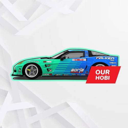 Jual Sticker Drift Corvette Matt Field Falken Formula Drift - Small ...