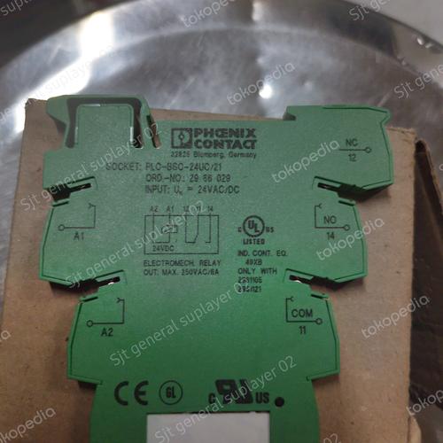Jual PLC-RSC-24UC/21 24VAC/DC OUT MAX 250VAC/6A PHOENIX CONTACT RELAY ...