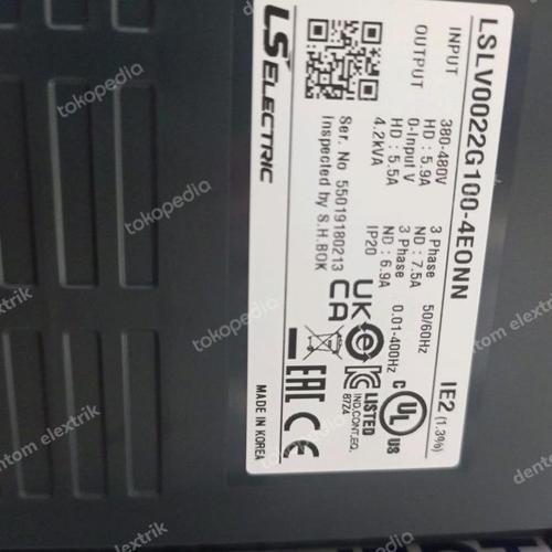 Jual Inverter Ls Type :Lslv0022G100-4Eonn Volt:3Phase 380-480 Vac ...