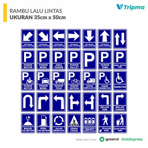 Jual Rambu Petunjuk Arah 35cm x 50cm Plat Alumunium - ACP 3mm - Kota ...