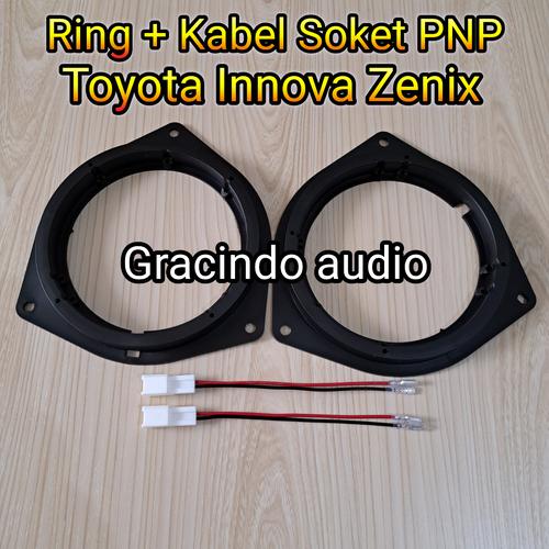 Jual Ring Speaker plus kabel soket speaker PNP Toyota Innova Zenix 2pcs ...