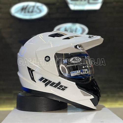 Jual MDS Super Pro Solid White - Helm Motorcross - Kota Yogyakarta ...