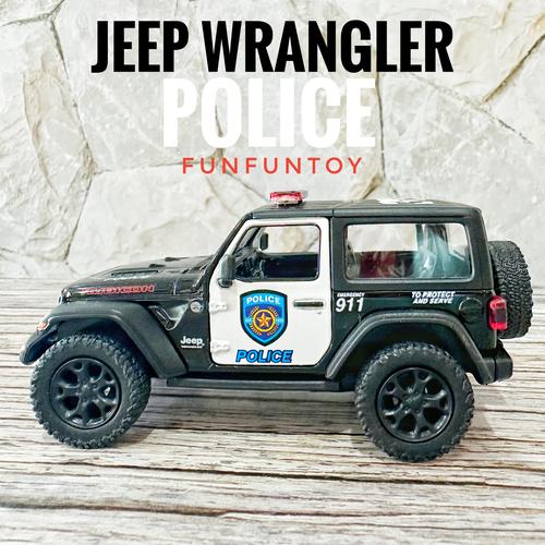 Jual 2018 Jeep Wrangler Rubicon Police Car Hard Top Miniatur Dei Cast ...