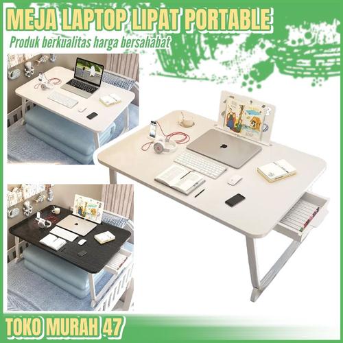 Promo Meja Lipat Laptop Kasur Foldable Bed Table Kayu Lesehan Minimalis ...