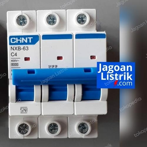 Jual MCB Chint NXB-63 3P 4A 3 Phase 4 Ampere Chnt NXB63 - Kota Surabaya - Jagoan Listrik | Tokopedia