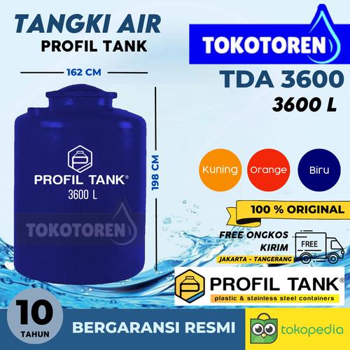 Jual TOREN / TANGKI AIR PROFIL TANK TDA 3600 LITER GARANSI RESMI 10 ...