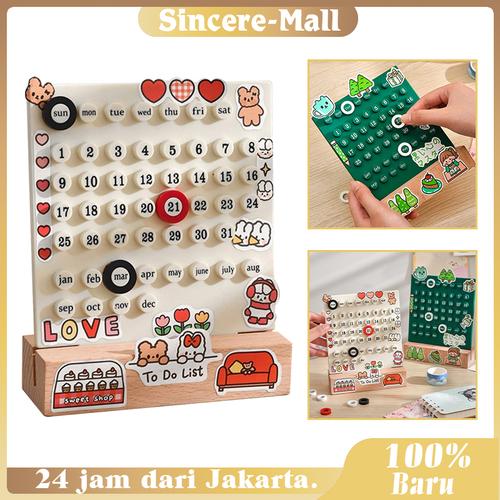 Jual Kalender Meja Manual Akrilik Kalender Kreatif Waktu Abadi Diy Hadiah - Hijau - Kota ...