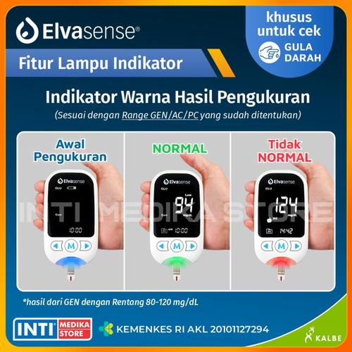 Jual - ELVASENSE BY KALBE- ALAT CEK 3IN1 GULA DARAH KOLESTROL ASAM URAT ...