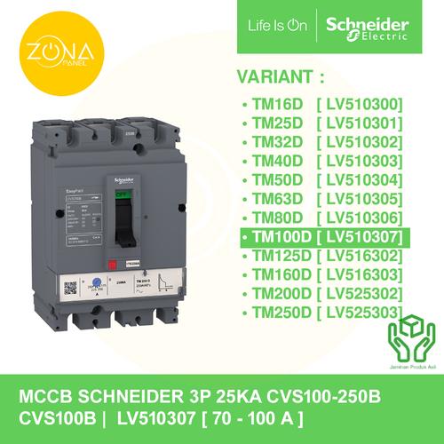 Promo MCCB SCHNEIDER EASYPACT CVS100B 3P 100A 25KA TMD TM100D LV510307 - Jakarta Pusat - ZONA ...