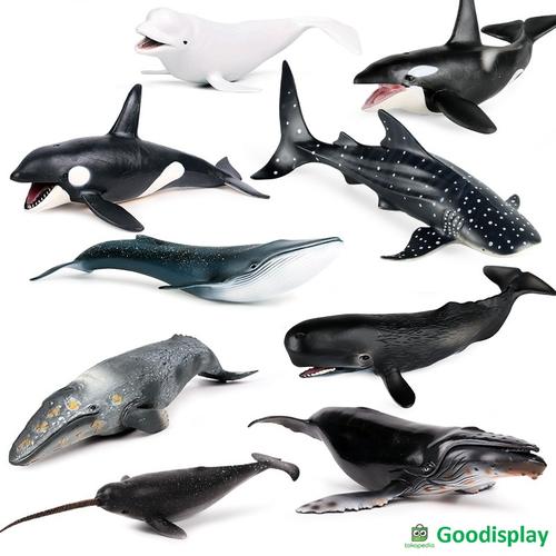 Jual aneka mainan hewan laut ikan paus hiu orca sperm blue whale shark ...