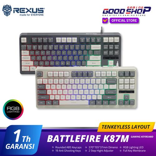 Promo Rexus Keyboard Gaming Battlefire K87M - Cream White - Jakarta ...