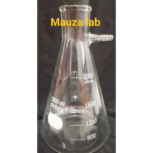 Jual FILTERING FLASK 2000 ML ERLENMEYER PIPA SAMPING 2000 ML PYREX ...
