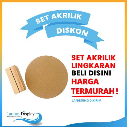 Jual Paket Tatakan Akrilik Kayu Wooden Stand Acrylic A5 Bulat Kubah 2 ...