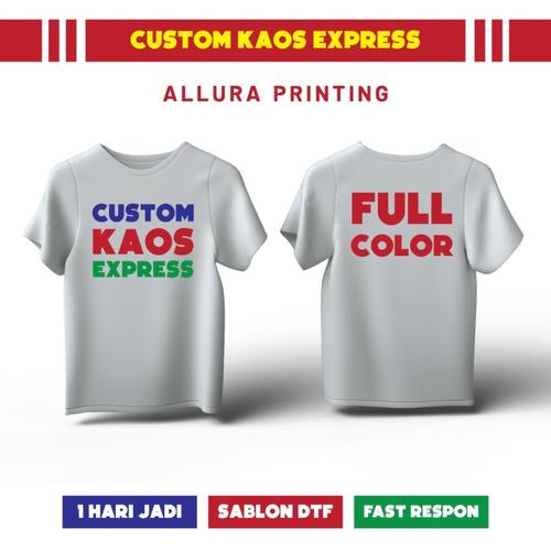 Jual CUSTOM KAOS SATUAN COTTON COMBED 24s SABLON PRINT DTF 1 SISI - M, A6 - Jakarta Timur ...