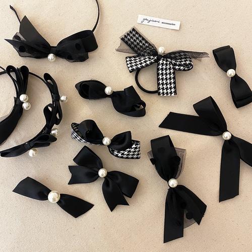Promo BANDO & JEPIT PITA HITAM KLASIK BOW RIBBON HEADBAND RETRO BLACK ...