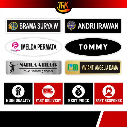 Jual Name Tag / Nama Dada / Papan Nama / Custom - Akrilik Putih, Peniti ...