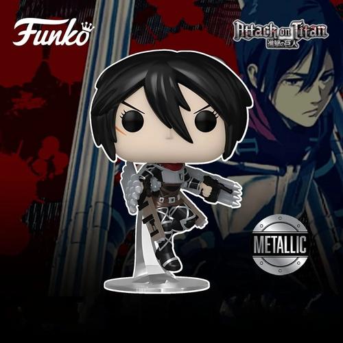 Jual ORIGINAL Funko Pop Attack on Titan Mikasa Ackerman Metallic Figure ...