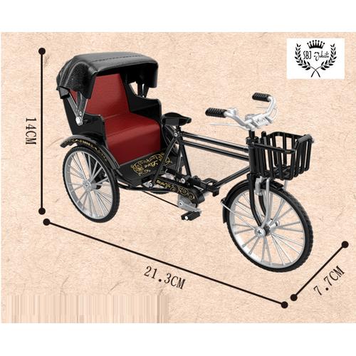 Jual Diecast BECAK ANTIK ORIENTAL RICKSHAW SEPEDA Klasik Skala 1:10 ...