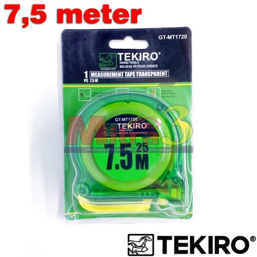 Jual Meteran TEKIRO 7,5 meter Transparan / Alat Ukur 7.5M Measurement ...