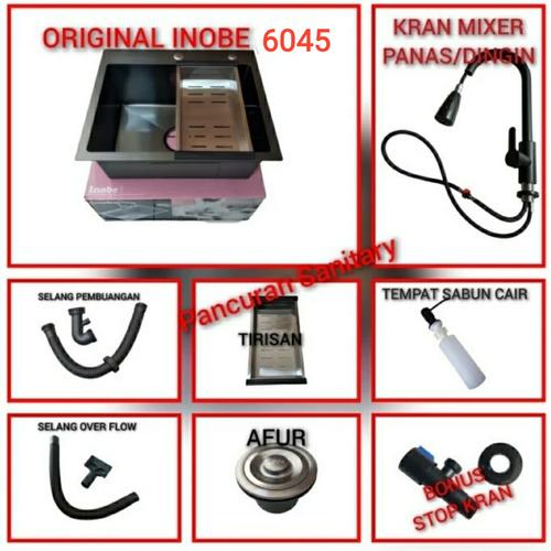 Jual kitchen sink Oki sink Black stainless 5243/Bak cuci piring OKI 5243 - INOBE BL 6045 B ...