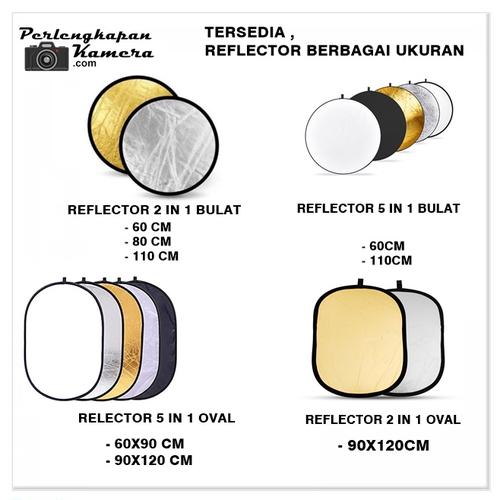 Jual Reflektor Cahaya 2in1 , 5in1 OVAL/BULAT Foto Studio BERBAGAI ...