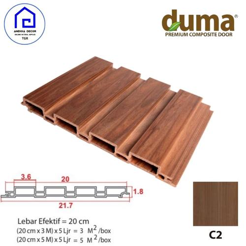 Jual Panel dinding WPC Duma Flutted Contempo - 18x36x200, 5 METER ...