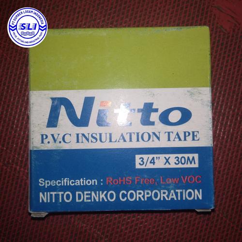 Jual ISOLASI-NITTO-LISTRIK-ORIGINAL-TAPE-HITAM-PVC-KABEL-NITO 3/4X30m ...