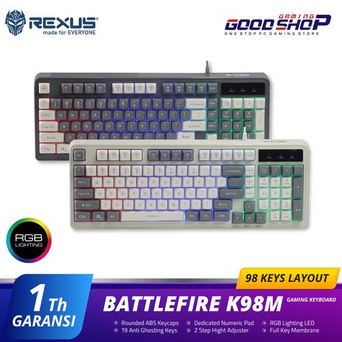 Jual Rexus Keyboard Gaming Battlefire K98M - Dark Grey - Jakarta Pusat ...