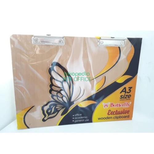 Jual PAPAN CLIPBOARD A3 BUTTERFLY CLIP BOARD A3 KAYU - Jakarta Utara ...