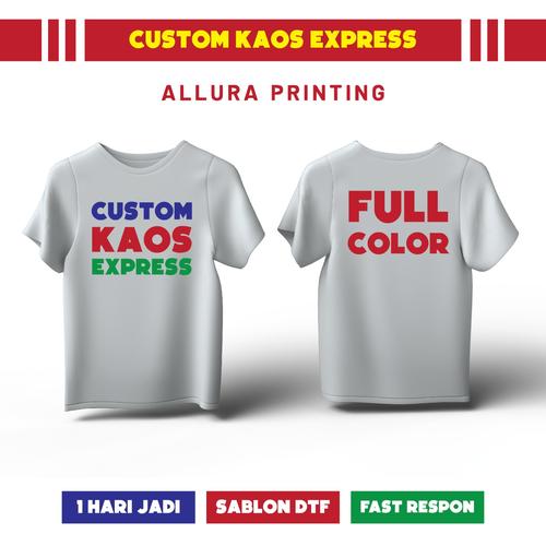 Jual CUSTOM KAOS SATUAN COTTON COMBED 30s SABLON PRINT DTF 2 SISI - 0 ...