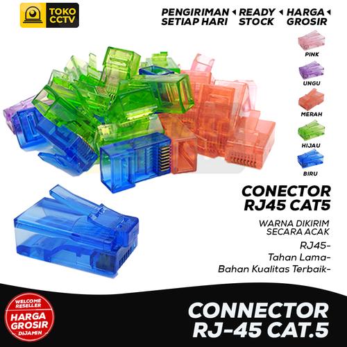 Jual Konektor RJ45 CAT5 Berwarna, RJ45 CAT5 Konektor Jaringan Warna ...