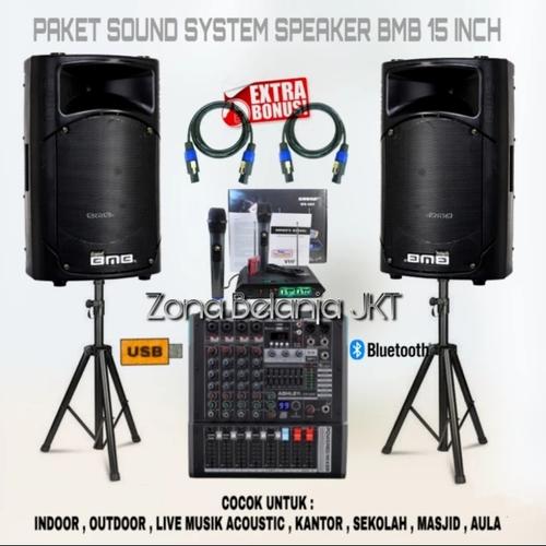 Jual PAKET SOUND SYSTEM INDOOR OUTDOOR SPEAKER BMB 15 INCH ORINGINAL ...
