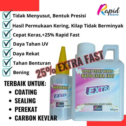 Jual Resin Epoxy Extra Cepat Keras Fast Curing Carbon Fiber Kevlar ...