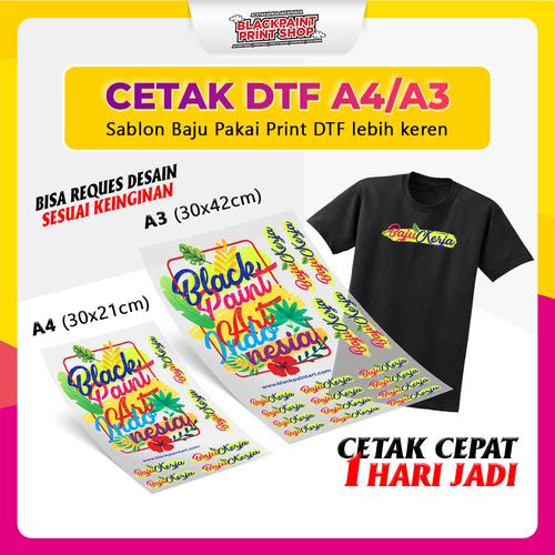 Jual Print DTF / Sablon DTF / Visual Sablon DTF A3 - Kota Pekanbaru ...