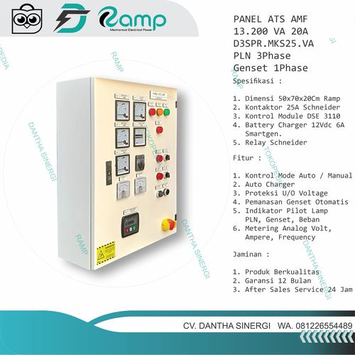 Jual Panel ATS AMF 13Kva / 13.200va PLN 3Phase Genset 1Phase D3SPR ...