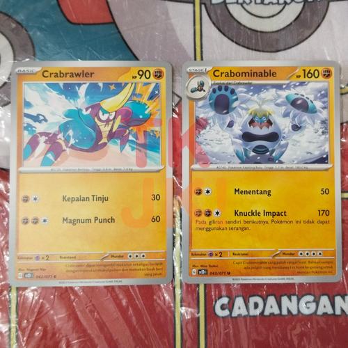 Jual Pokemon Game Kartu Koleksi Crabrawler Crabominable - Scarlet & Violet - SV2D - Jakarta ...