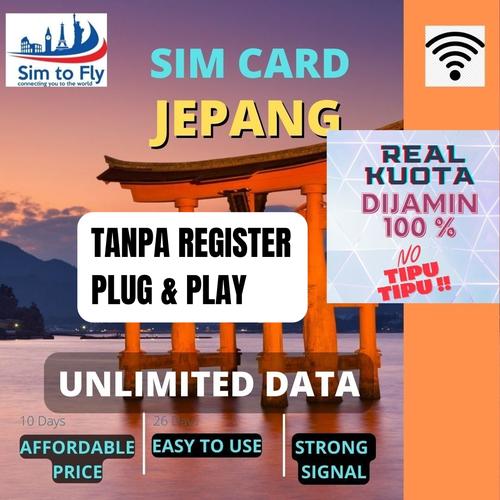Jual Sim card Jepang Unlimited Data - 5 HARI, 3 GB - Kab. Tangerang ...