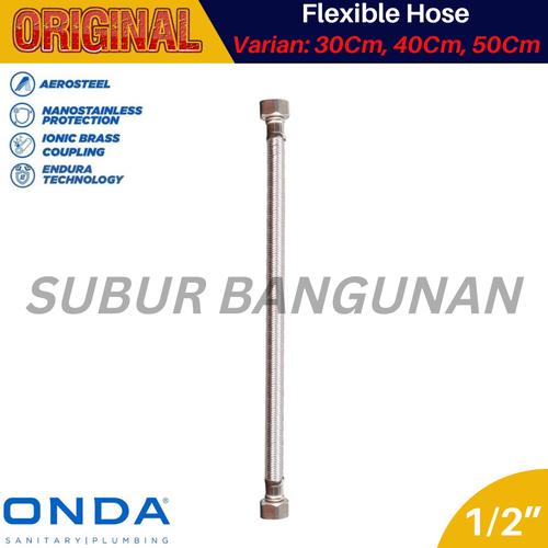 Jual ONDA Flexible Hose Selang Fleksibel 30 40 50 CM Toilet WC ...