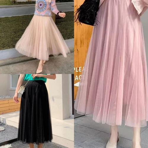 Jual Rok Tutu MIDI Premium Fit to all size super melar - Cream - Kab ...