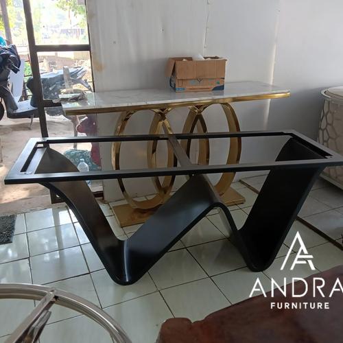 Jual rangka meja konsul rangka besi,meja hias besi plat hitam doff ...