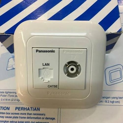 Jual PANASONIC Socket Outlet Data Cat.5 + Outlet TV Wide Series ...