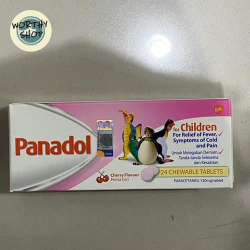 Jual Panadol for children/Paracetamol anak anak rasa cherry-24 chewable ...