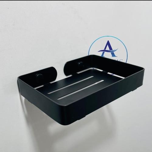 Jual rak sabun stainless hitam/rak serba guna/tempat sabun batang black ...
