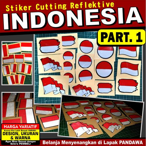Jual Stiker Cutting Reflektif " BENDERA INDONESIA " - MODEL A1 ...