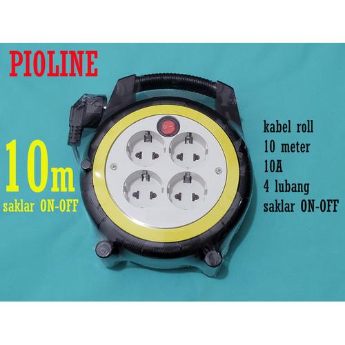 Jual PIOLINE kabel roll 10 meter + saklar on-off / box kabel 4 lubang ...
