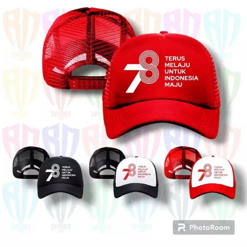 Jual Topi Jaring Dirgahayu Indonesia 78 Kemerdekaan - Model 4, Maroon ...