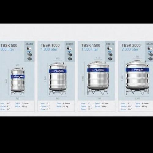 Jual Tandon Penguin Stainless Steel 500-2000 Liter - 2000 Liter - Kota ...