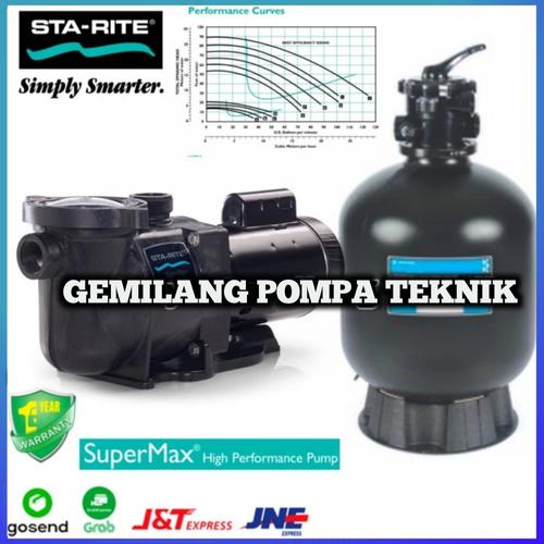 Jual Mesin Pompa Kolam 1HP Starite Supermax + Sand Filter Kolam Renang - Jakarta Barat ...