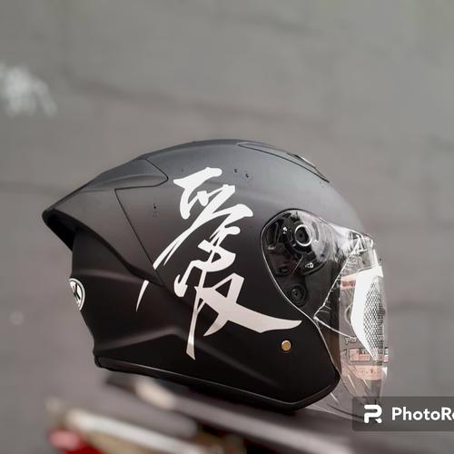 Jual HE NHK R1 MAX KANJI #1 BLACK DOP, DOBLE VISOR ORIGINAL - L - Kota ...