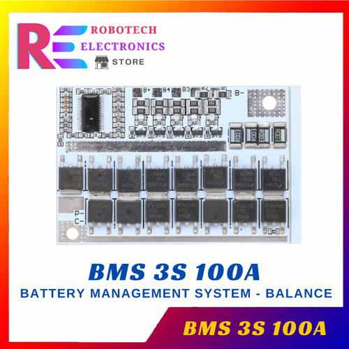 Jual BMS 3s 100A 12.6V 18650 Li-Ion Lithium Battery Protection Board ...